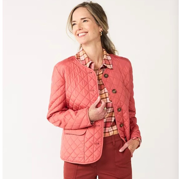 croft & barrow | Jackets & Coats | Petite Croft Barrow Quilted Jacket ...